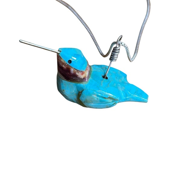 The Unbranded Brand | Jewelry | Vtg Turquoise Hummingbird Pendant ...